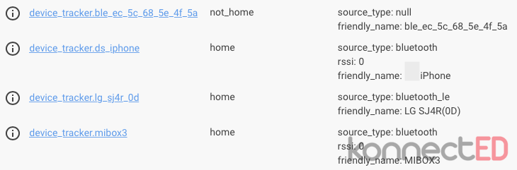Home Assistant: bluetooth tracker