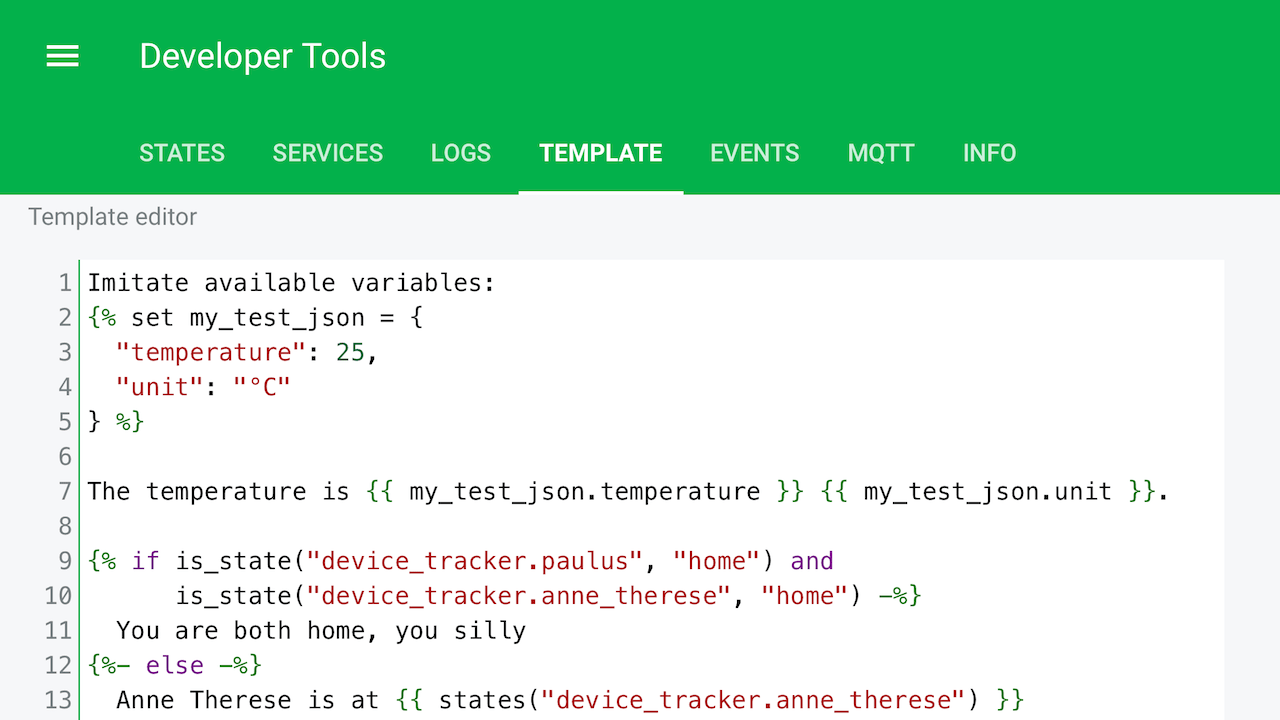 Home Assistant Template Functions